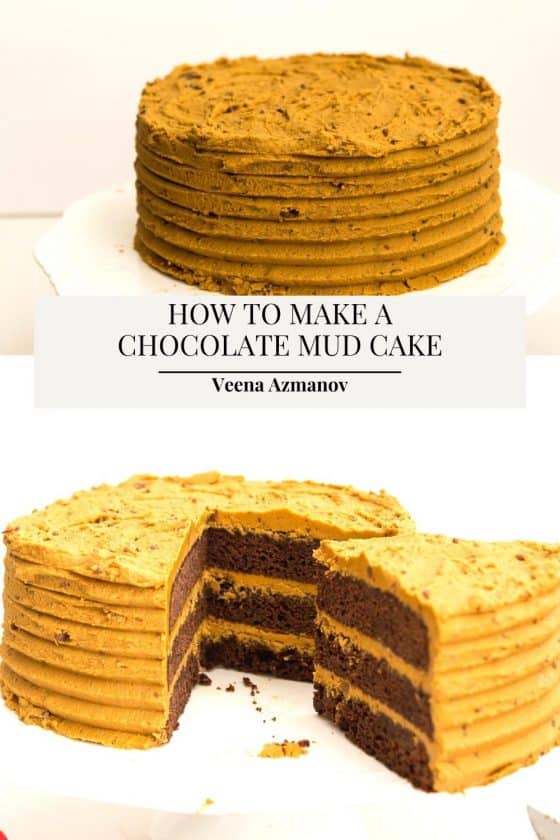 The Ultimate Chocolate Mud Cake with Frosting - Veena Azmanov