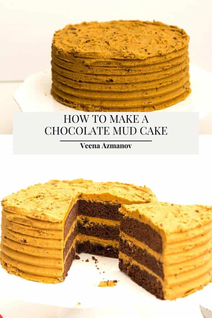 The Ultimate Chocolate Mud Cake with Frosting - Veena Azmanov