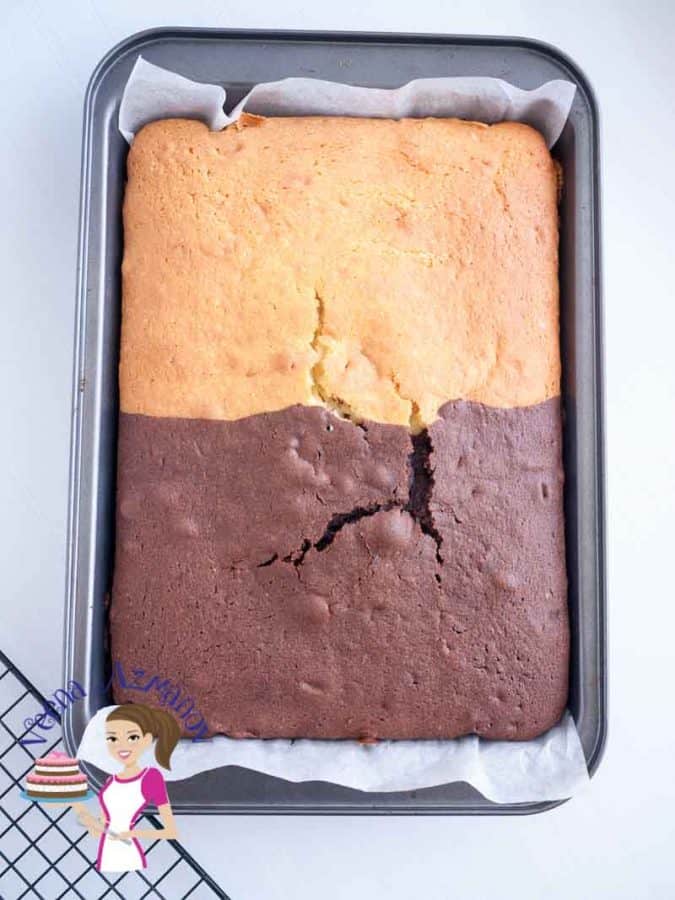 Two-in-One Sheet Cake: Chocolate Vanilla Sheet Cake for Every Occasion ...