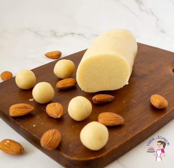 Homemade Marzipan Recipe - Almond Paste - Veena Azmanov Kitchen