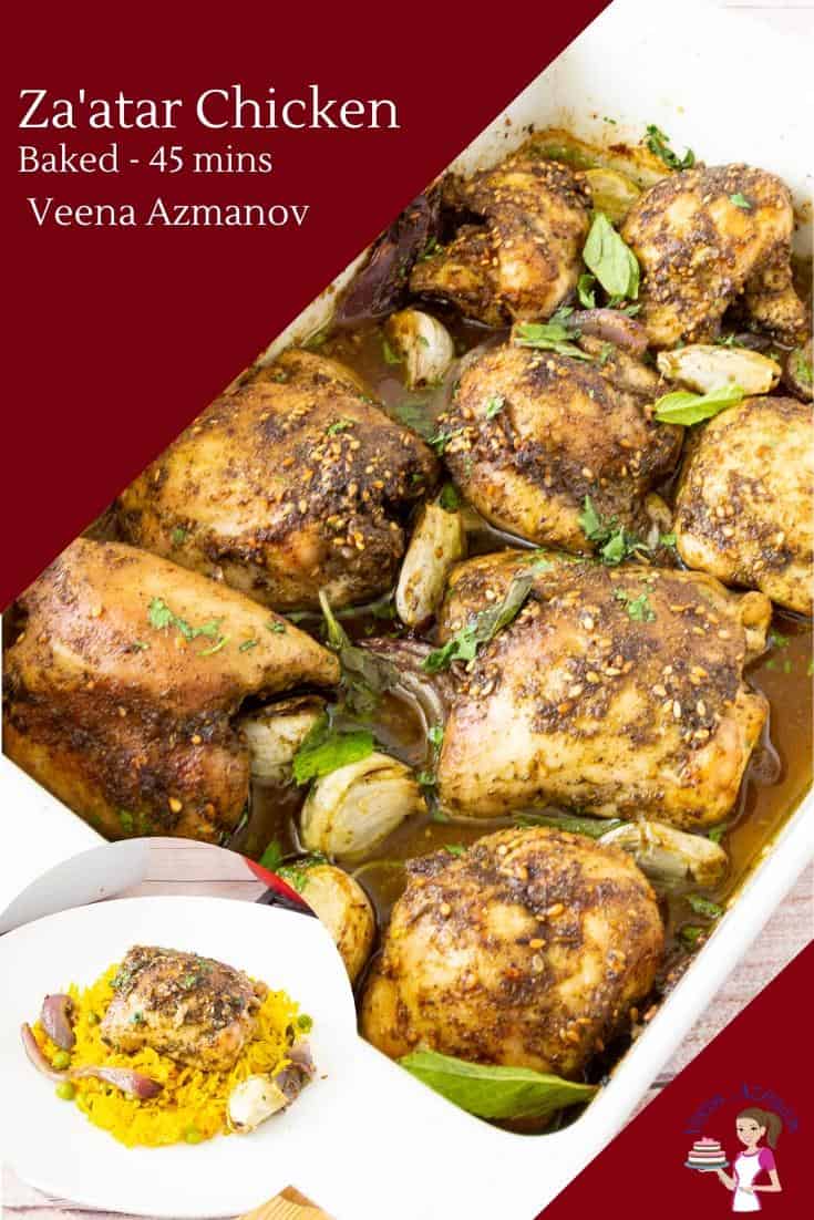 Za'atar Chicken Recipe - Veena Azmanov Kitchen