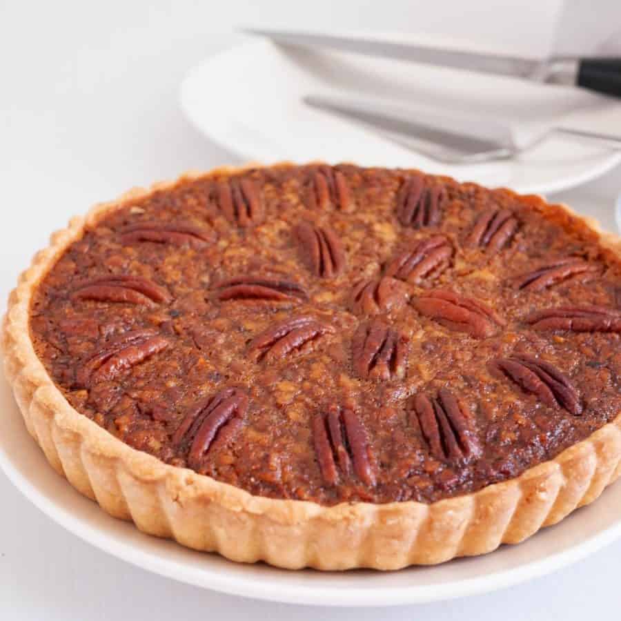 Recipe for Simple Pecan Tart - Veena Azmanov Kitchen
