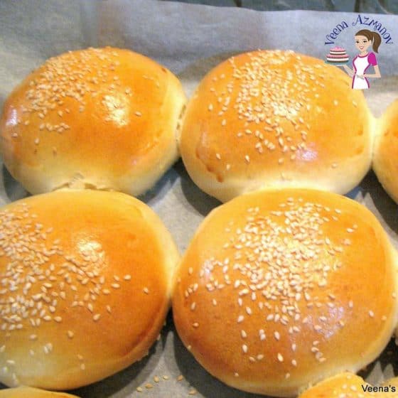 Softest Burger Buns - The Best EVER Hamburger Buns - Veena Azmanov Kitchen