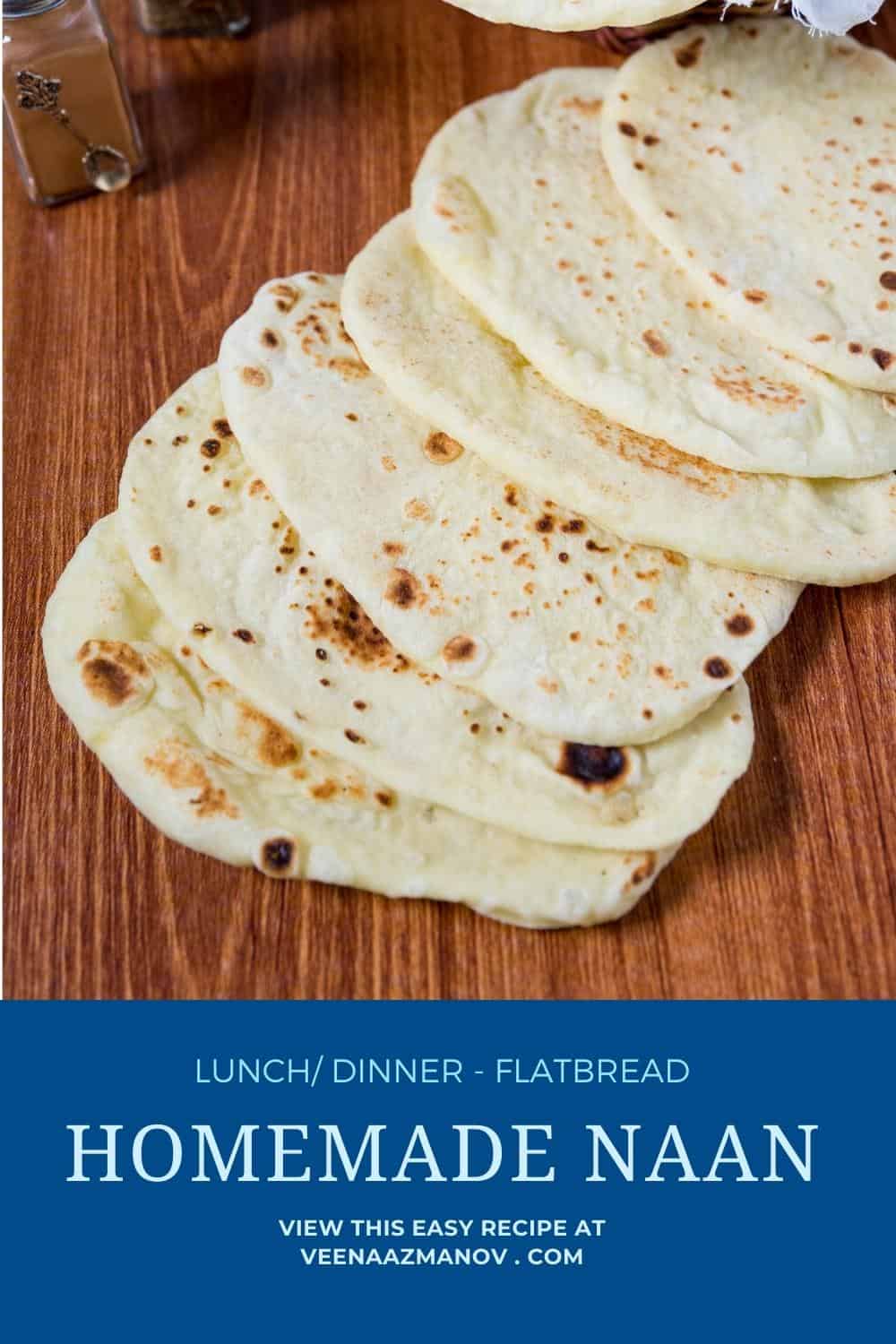 SOFTEST Homemade Naan - Indian Flatbread Recipe - Veena Azmanov