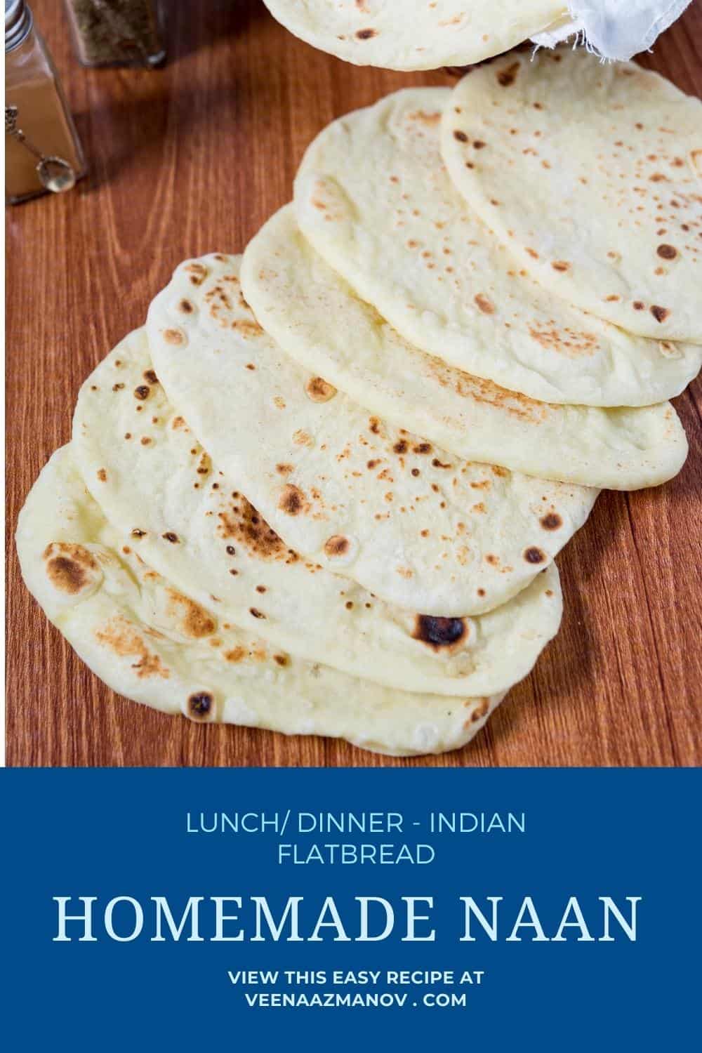 SOFTEST Homemade Naan - Indian Flatbread Recipe - Veena Azmanov