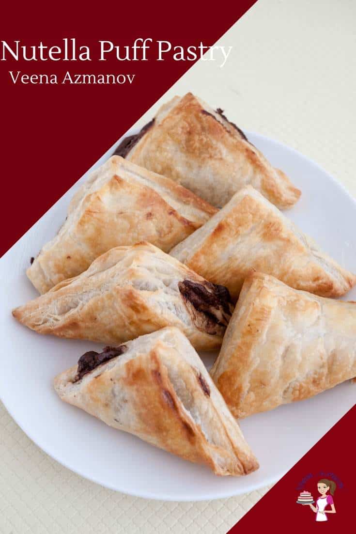 Nutella Puff Pastries - Just 2 ingredients - Veena Azmanov Kitchen