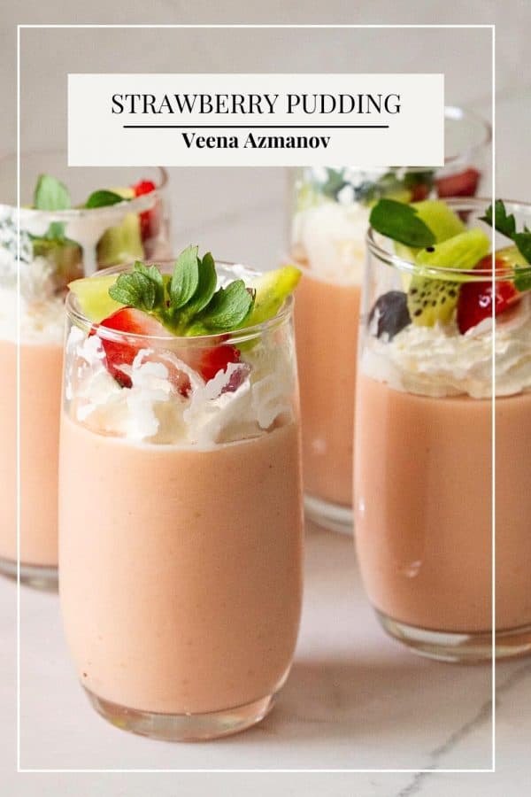 Easy Strawberry Pudding Recipe in 10 mins (Classic & Homemade) - Veena ...