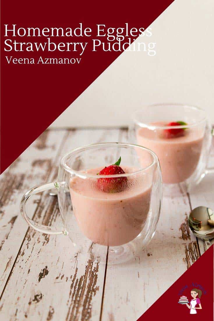 Easy Homemade Strawberry Pudding - Veena Azmanov Kitchen