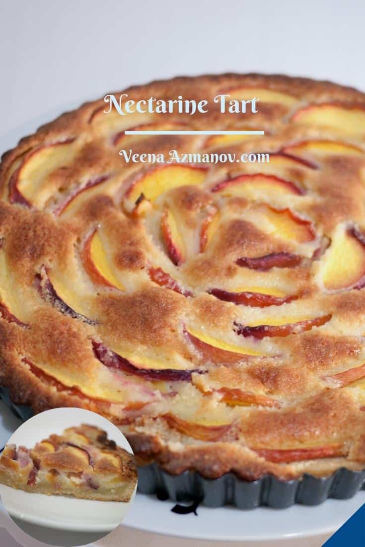 Nectarine Tart - Frangipani Tart with Nectarines - Veena Azmanov Kitchen