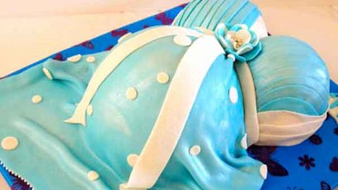 Pregnant Belly Cake Tutorial Gender Reveal Unique Pregnancy Bento Cake