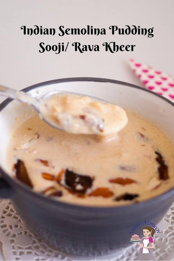 Indian Semolina Pudding Sooji Kheer Recipe - Veena Azmanov