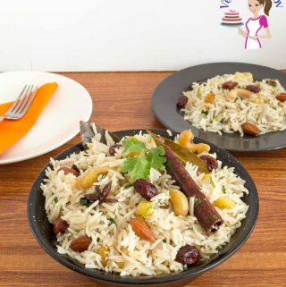 Rice Pilaf with Dried Fruit and Nuts - Veena Azmanov
