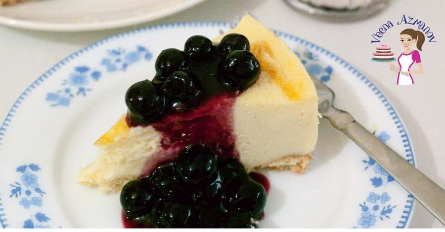 The BEST Blueberry Cheesecake Recipe - Veena Azmanov