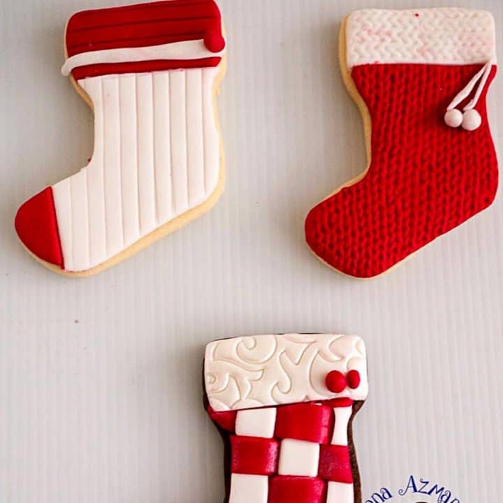 Fondant Christmas Cookies Decorating Ideas - Veena Azmanov Kitchen
