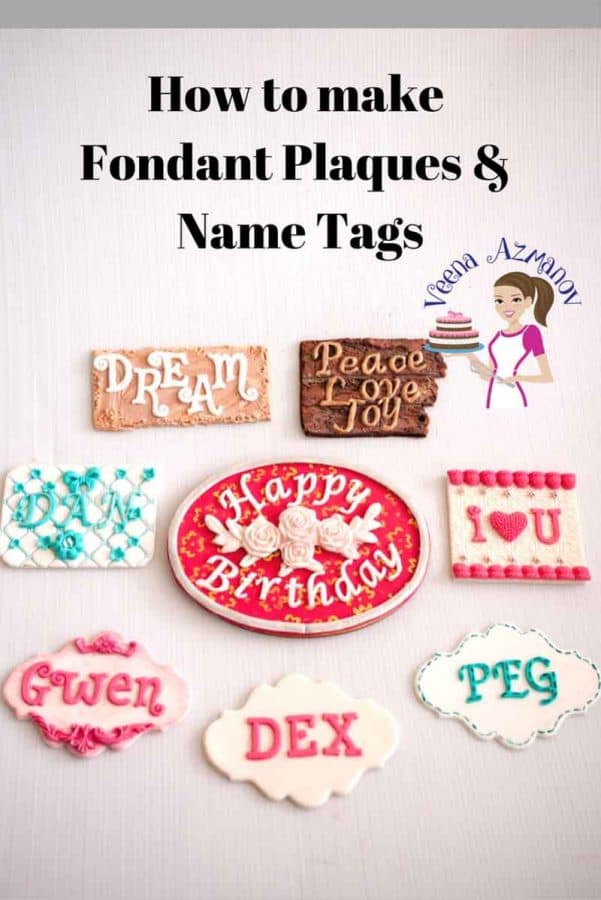 How to Make Creative Plaques and Name Tags for Cakes - Veena Azmanov ...