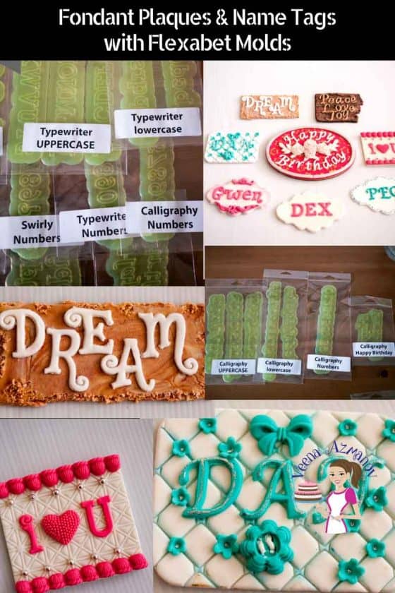 Fondant Plaques and Name Tags for Cakes - Veena Azmanov Kitchen