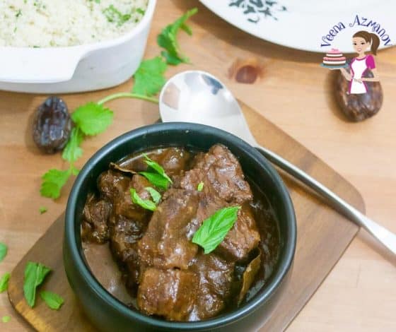 Moroccan Beef Stew with Dates (Slow Cooker or Stovetop)- Veena Azmanov ...