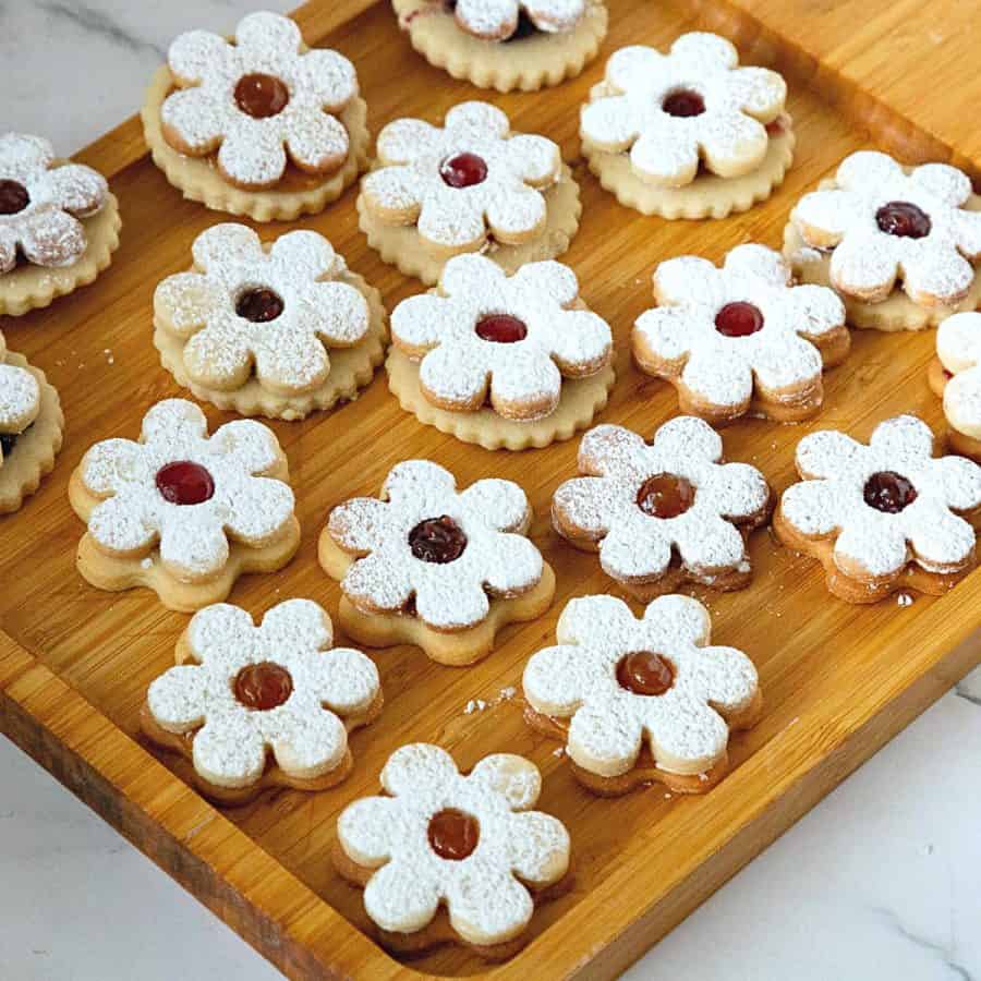 The Secret To Irresistible Linzer Cookies Recipe- Veena Azmanov Kitchen