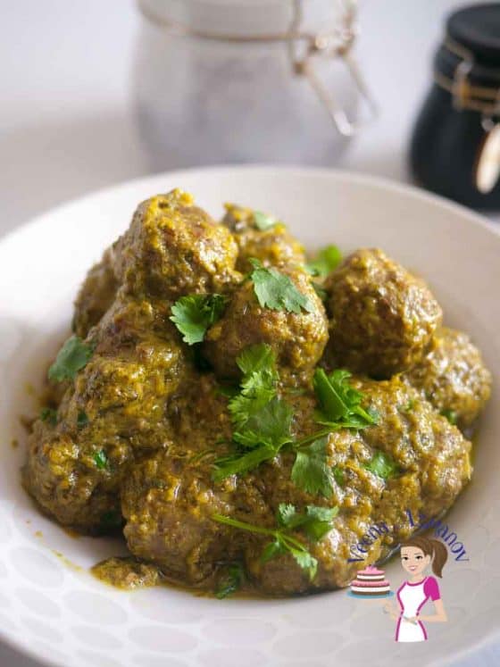 Quick Easy Cilantro Meatballs - Veena Azmanov