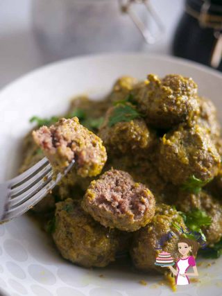Quick Easy Cilantro Meatballs - Veena Azmanov