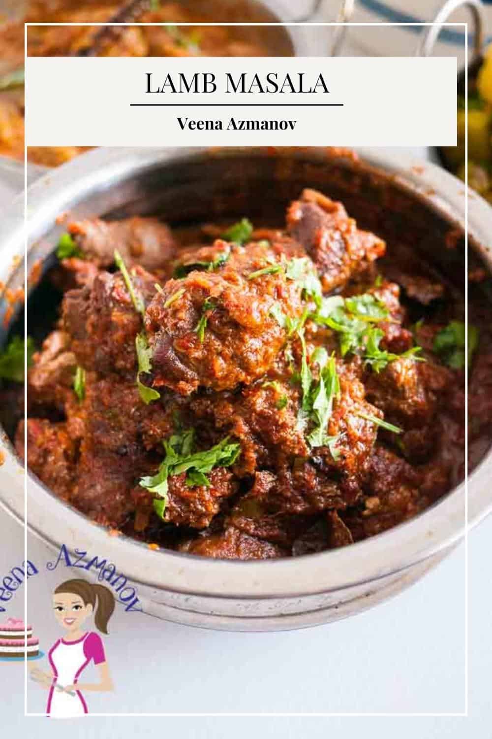 Indian Lamb Masala - Mutton Masala Recipe - Veena Azmanov Kitchen