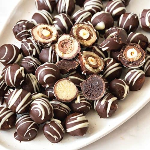 Easy Marzipan Truffles (Chocolate-Dipped + Stuffed Option) - Veena ...