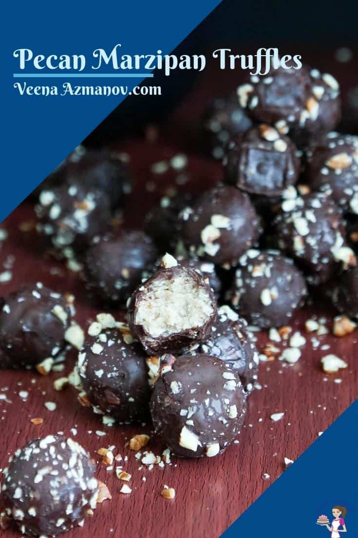 Pecan Marzipan Truffles - Veena Azmanov Kitchen
