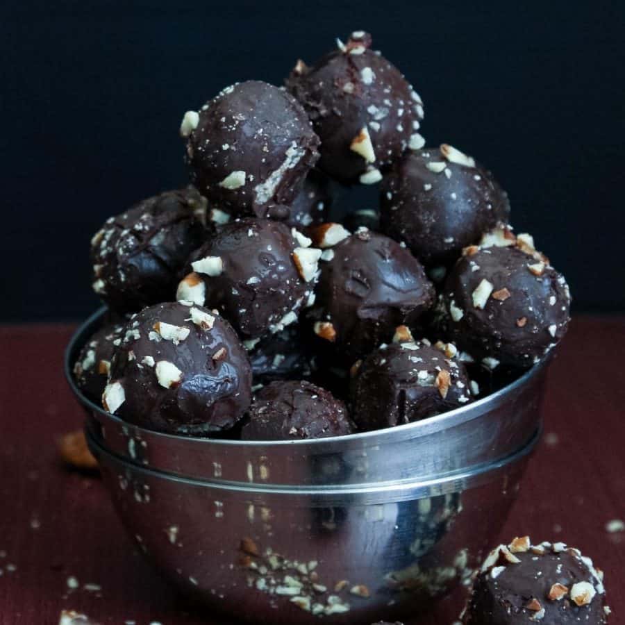 Pecan Marzipan Truffles - Veena Azmanov Kitchen