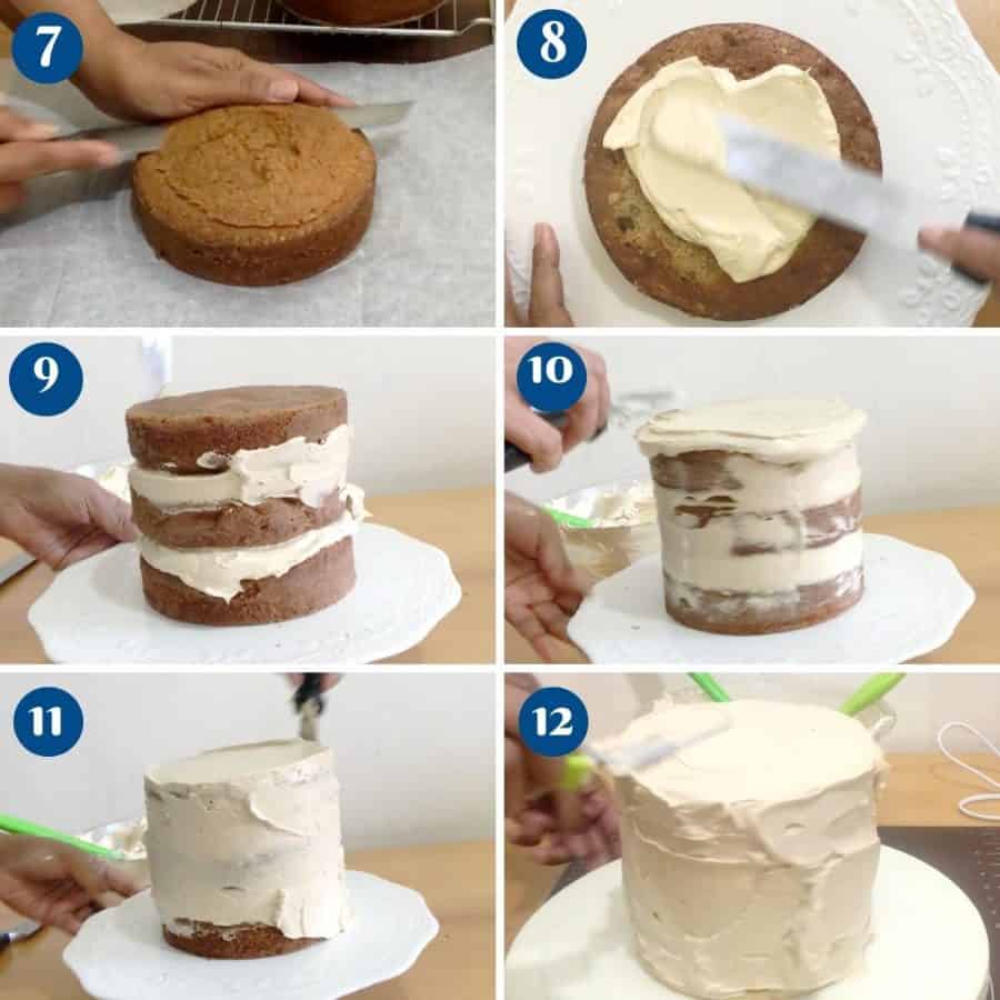 Cafe Latte Cake - Vanilla Cafe Layer Cake - Veena Azmanov Kitchen