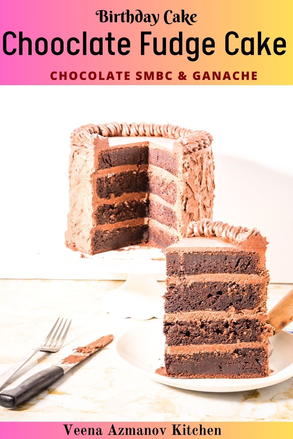 Perfect Chocolate Fudge Cake Recipe for Chocoholics - Veena Azmanov Kitchen