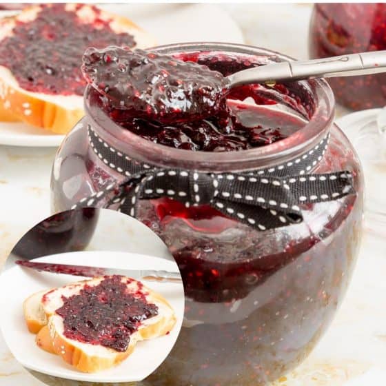 Mixed Berry Jam - Bumbleberry Jam (No Pectin) (Low Sugar) - Veena ...