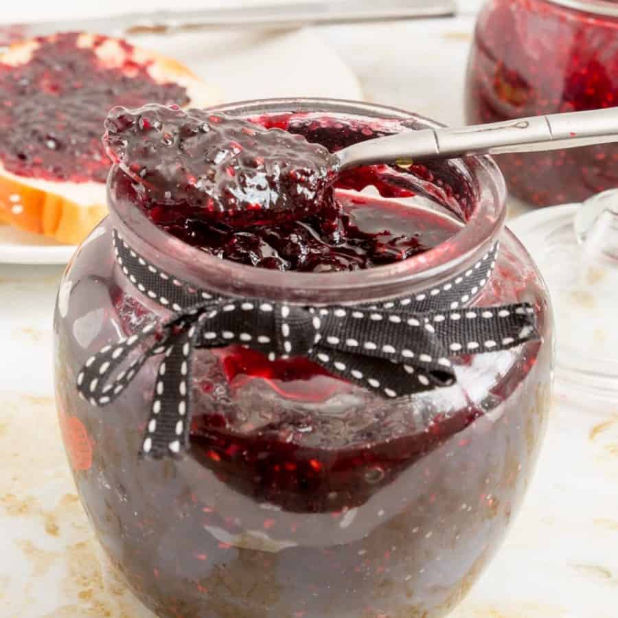 Mixed Berry Jam - Bumbleberry Jam (No Pectin) (Low Sugar) - Veena ...