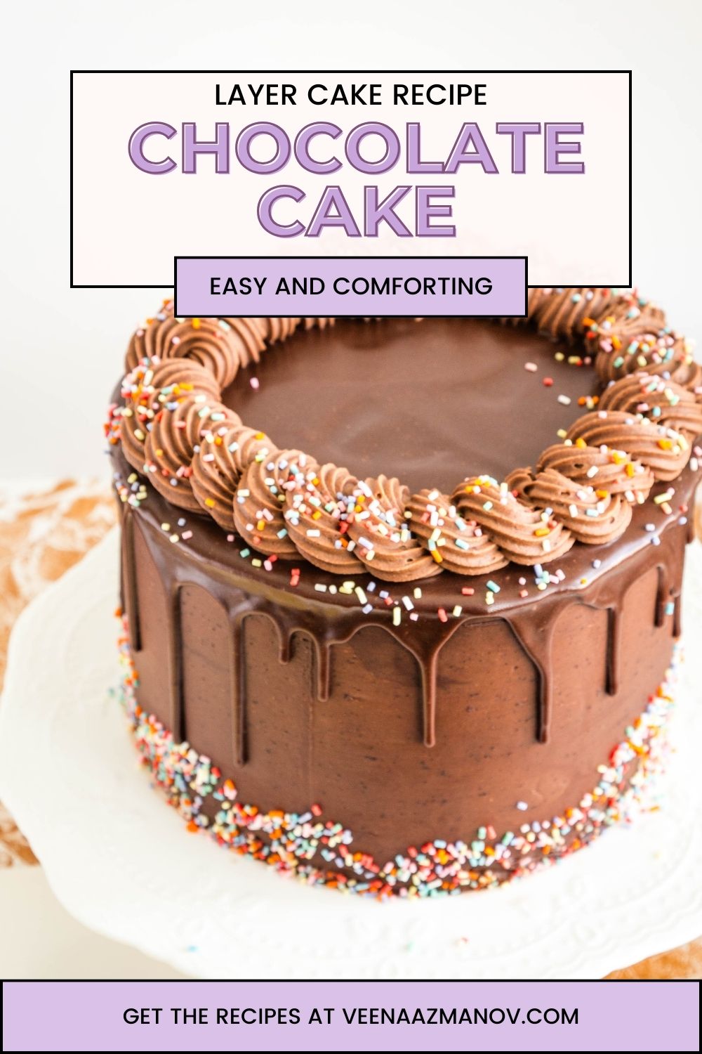 Rich Moist Chocolate Birthday Cake with Chocolate Frosting (Foolproof ...