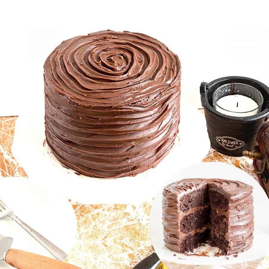 Death by Chocolate Cake (Ultra Moist One-Bowl Recipe) - Veena Azmanov ...