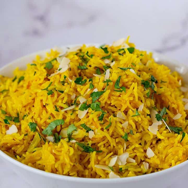 How to Make Turmeric Rice in 20 mins (Coconut Milk)- Veena Azmanov Kitchen