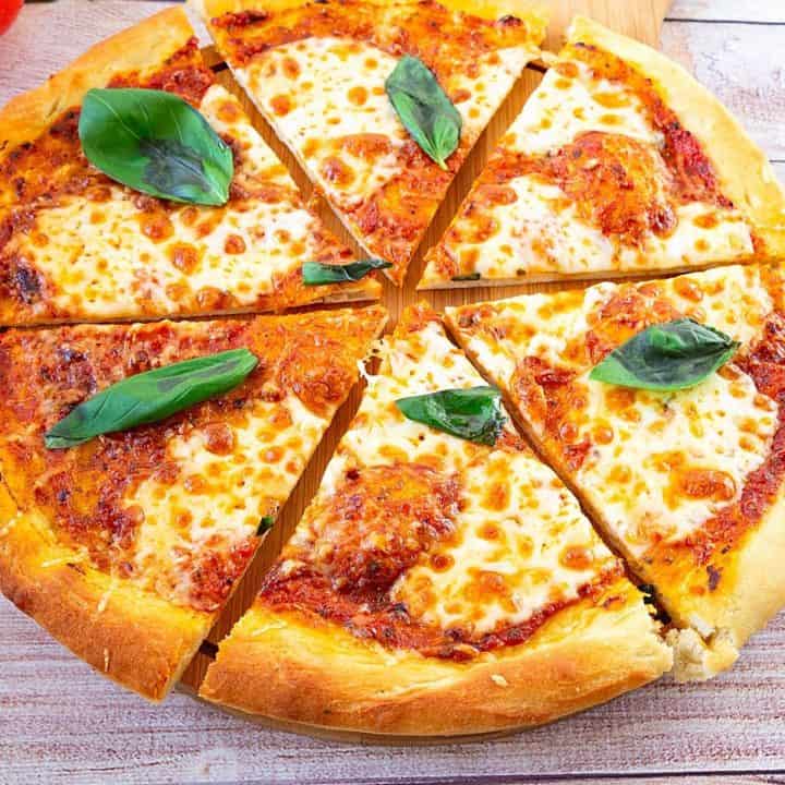 A Delicious Homemade 3 Cheese Pizza with 5 Min Pizza Dough- Veena ...