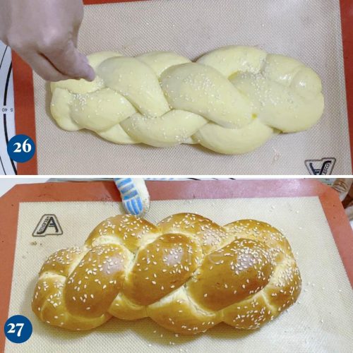 4 Braid Challah Bread - Braided Bread Recipe - Veena Azmanov Kitchen