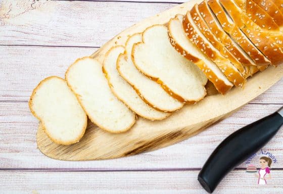 4 Braid Challah Bread - Braided Bread Recipe - Veena Azmanov Kitchen