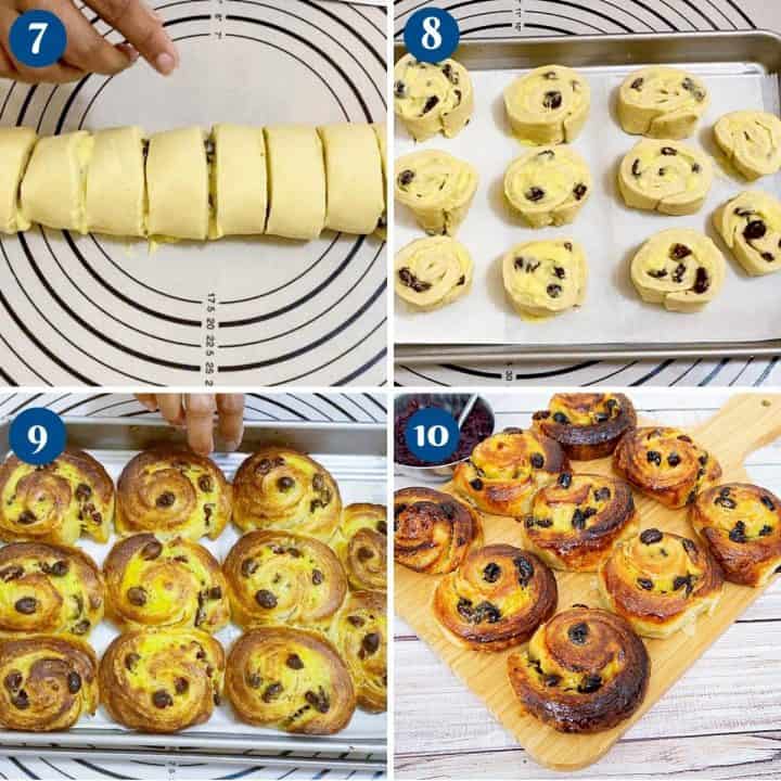 Danish Pastry Spirals from Scratch - Pain Au Raisin - Veena Azmanov Kitchen