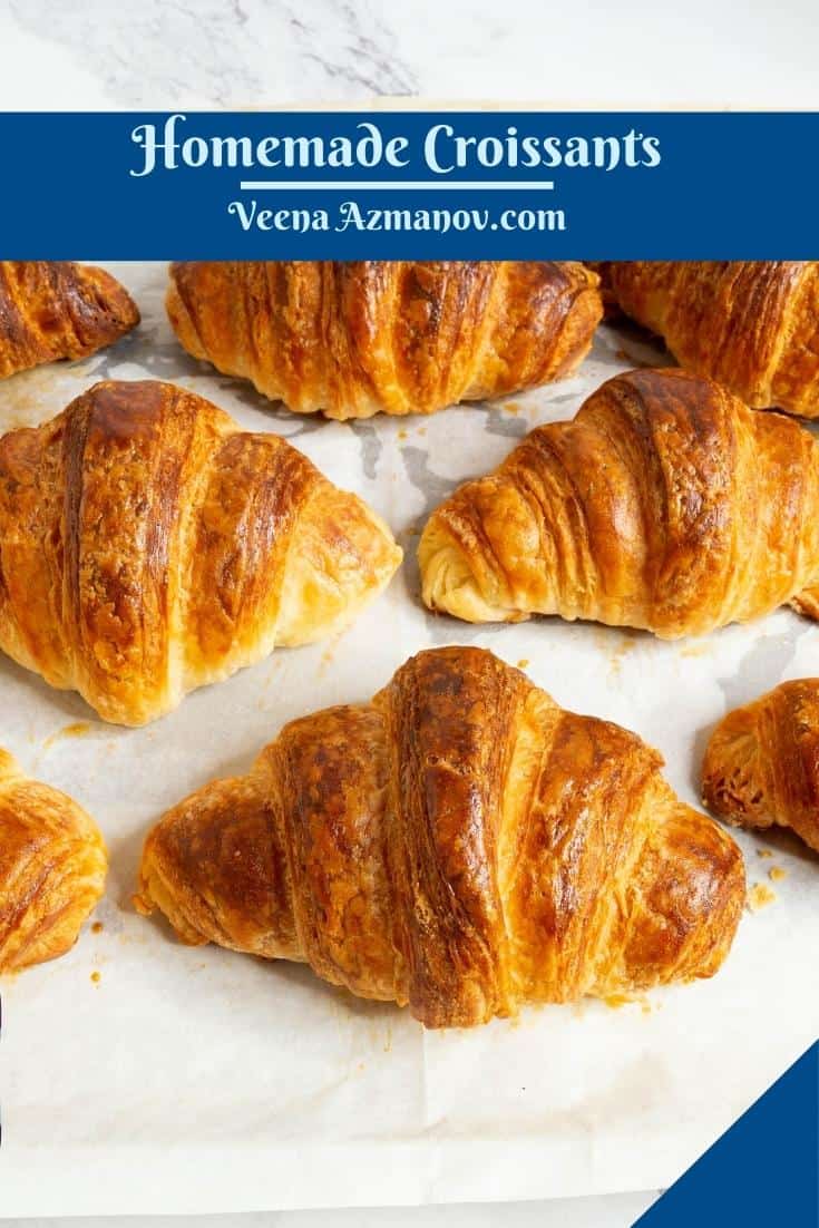 How to Make Croissants - Homemade Croissants (Video) - Veena Azmanov ...