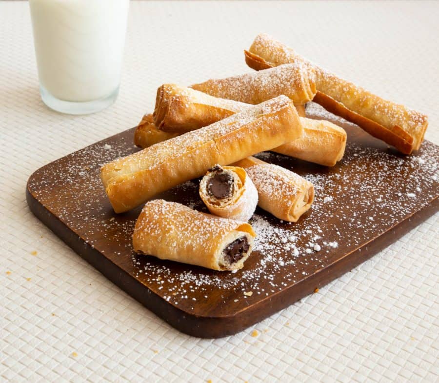 Phyllo Chocolate Cigars - Veena Azmanov Kitchen