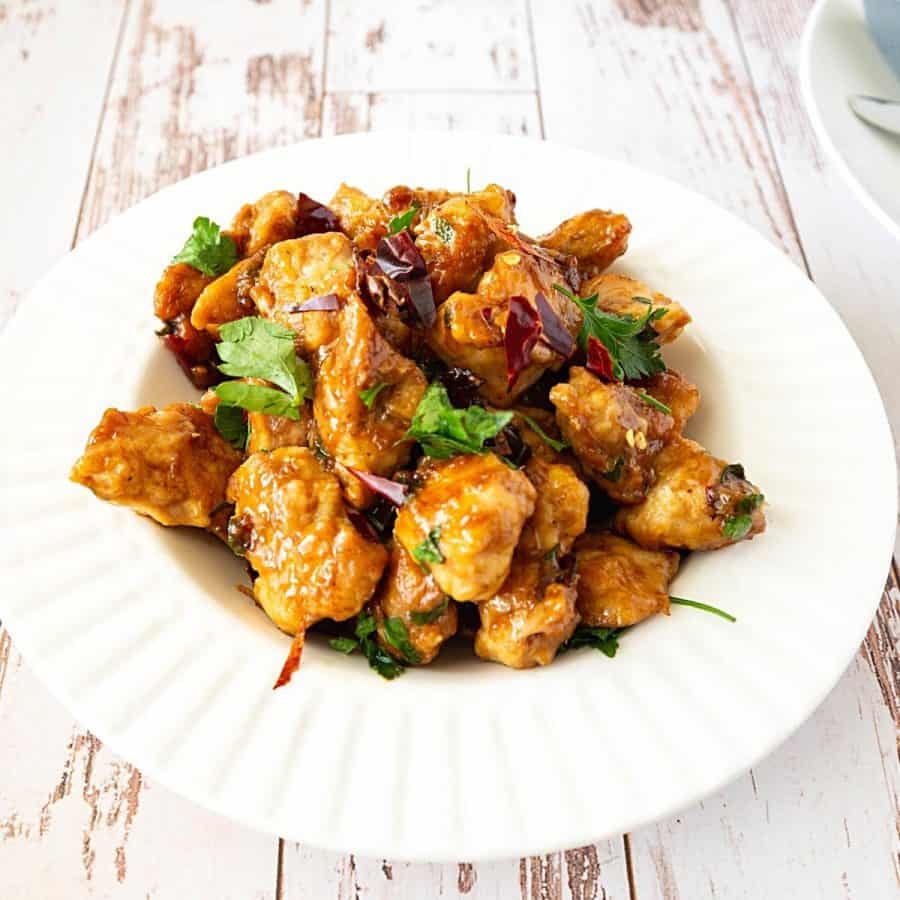 Healthy, Crispy General Tso's Chicken - No Deep Frying - Veena Azmanov ...