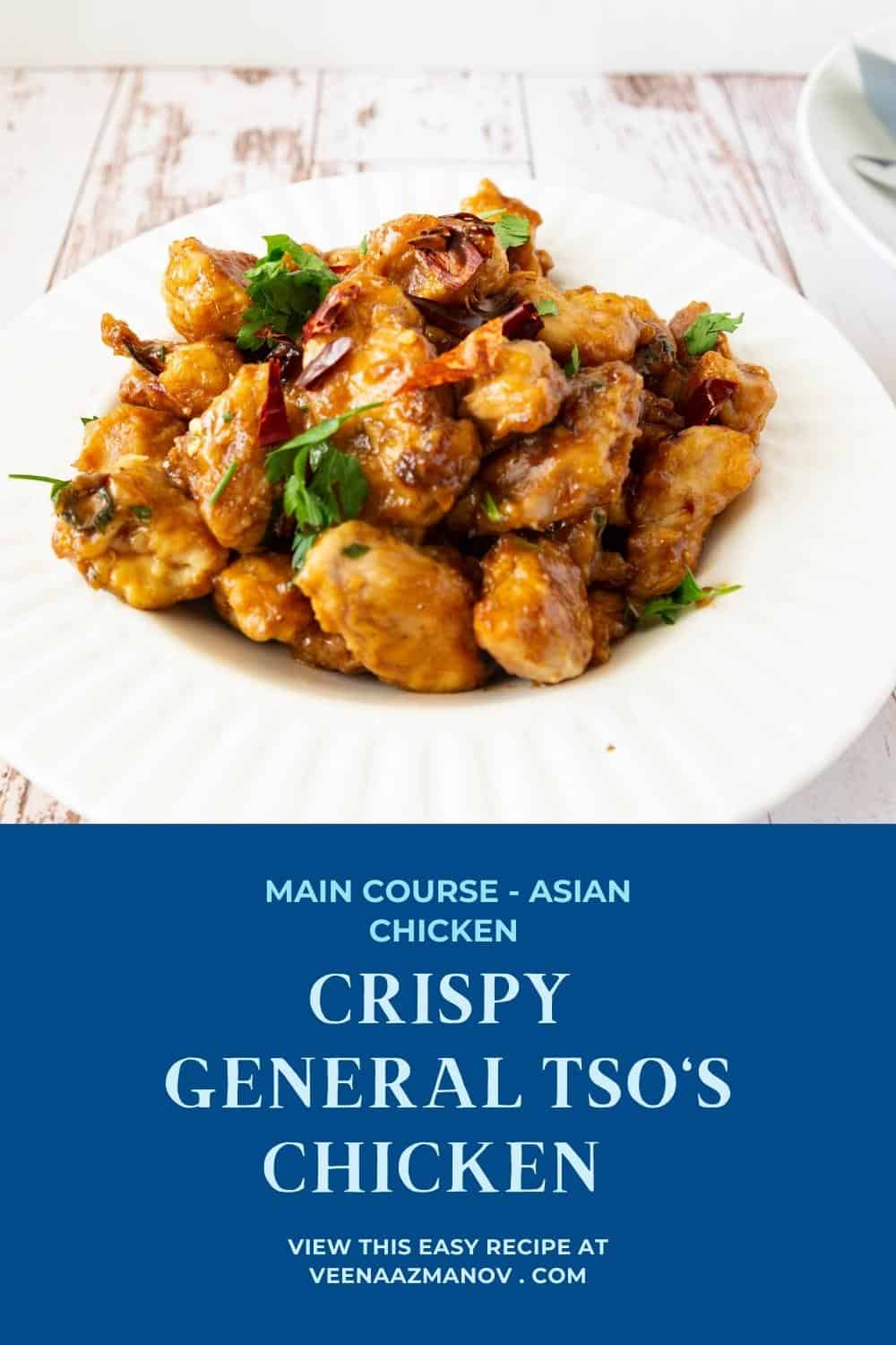 Healthy, Crispy General Tso's Chicken - No Deep Frying - Veena Azmanov