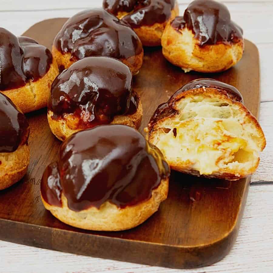 The Secret to Perfect Profiteroles with Pastry Cream And Glaze - Veena ...