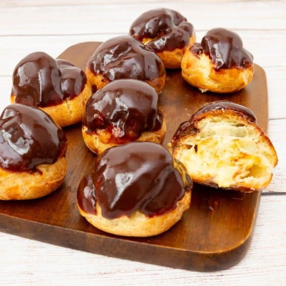 The Secret to Perfect Profiteroles with Pastry Cream And Glaze - Veena ...