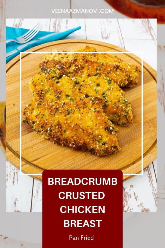 Easy Crispy Breaded Chicken Breast in 30 Minutes - Pan Fried - Veena ...