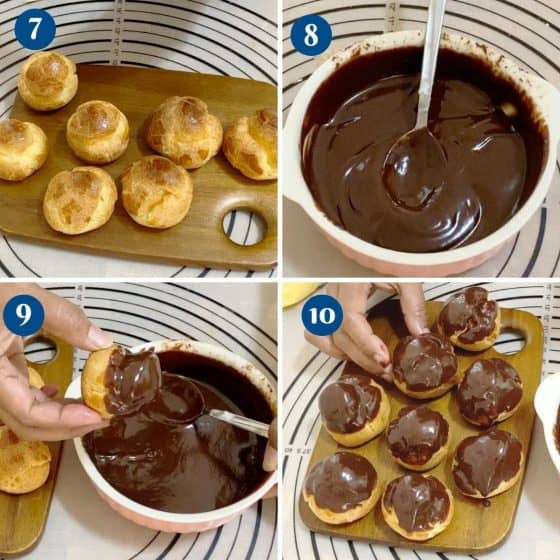 The Secret to Perfect Profiteroles with Pastry Cream And Glaze - Veena ...