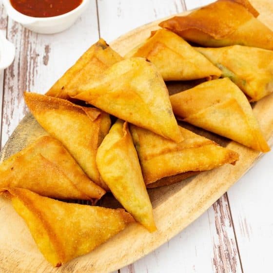 Easy Samosa - 2 Ways (Traditional & Spring Roll Wrappers) - Veena ...