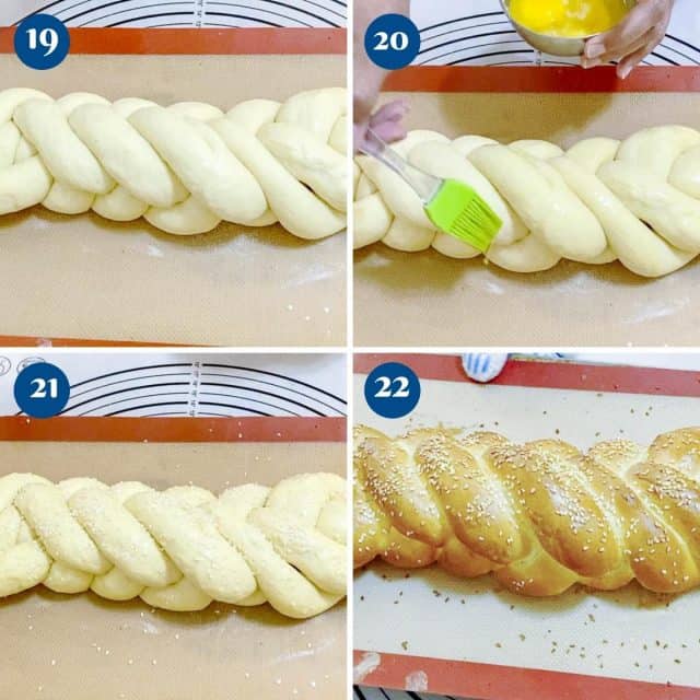 5 Braid Challah Bread Recipe - Braided Bread Recipe - Veena Azmanov Kitchen