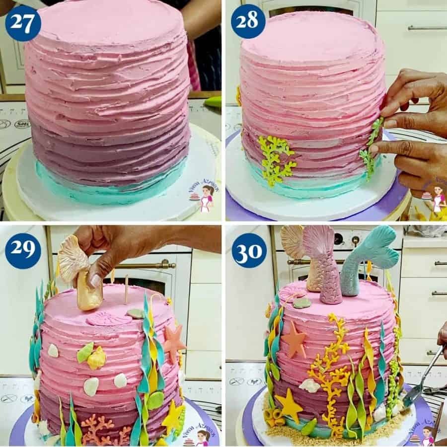 Mermaid Cake - Recipe and Tutorial (Buttercream) - Veena Azmanov Kitchen